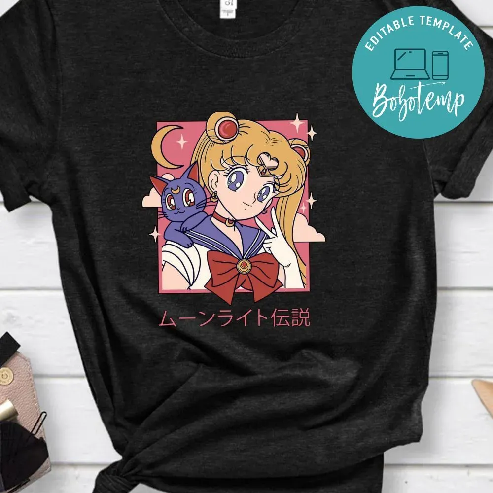 Sailor Moon With Cat Shirt | Bobotemp