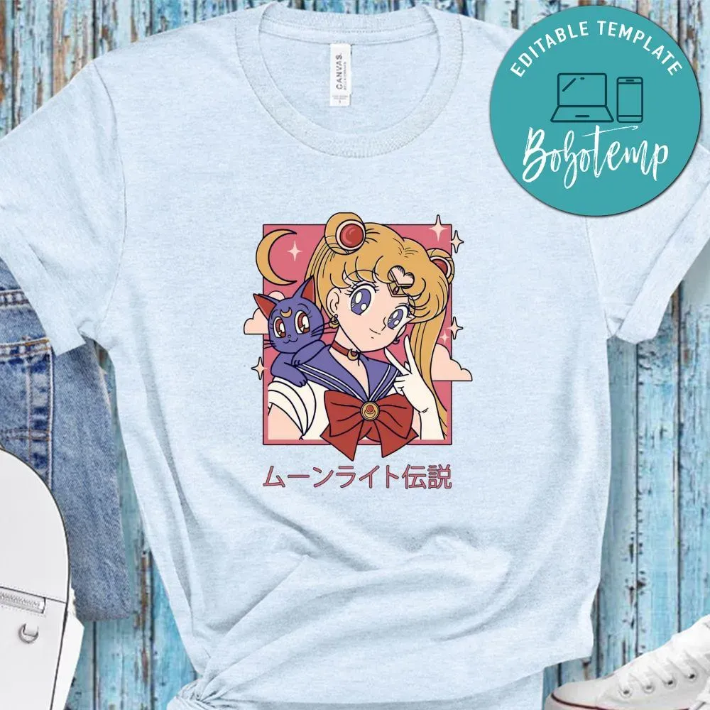 Sailor Moon With Cat Shirt | Bobotemp