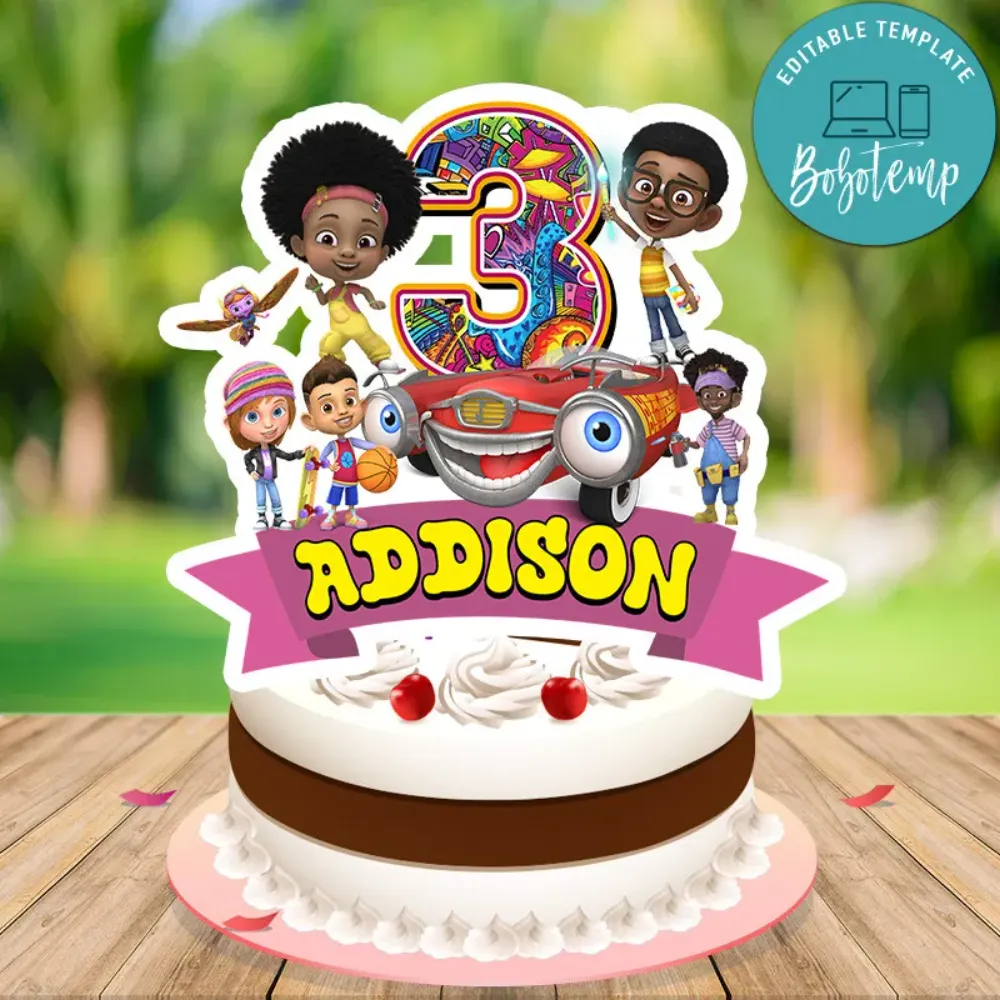 Motown magic Birthday Cake Topper Template Printable | Bobotemp