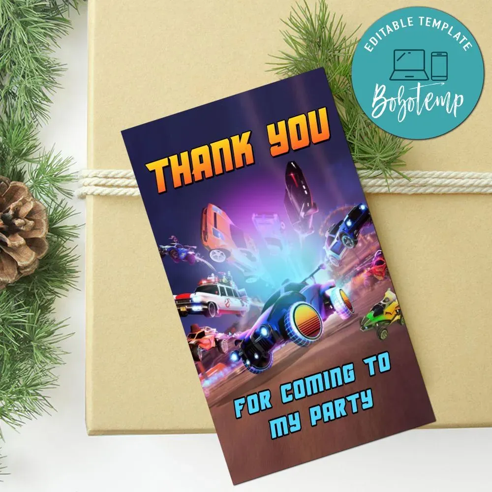 Rocket League Thank You Tag Customizable Template | Bobotemp