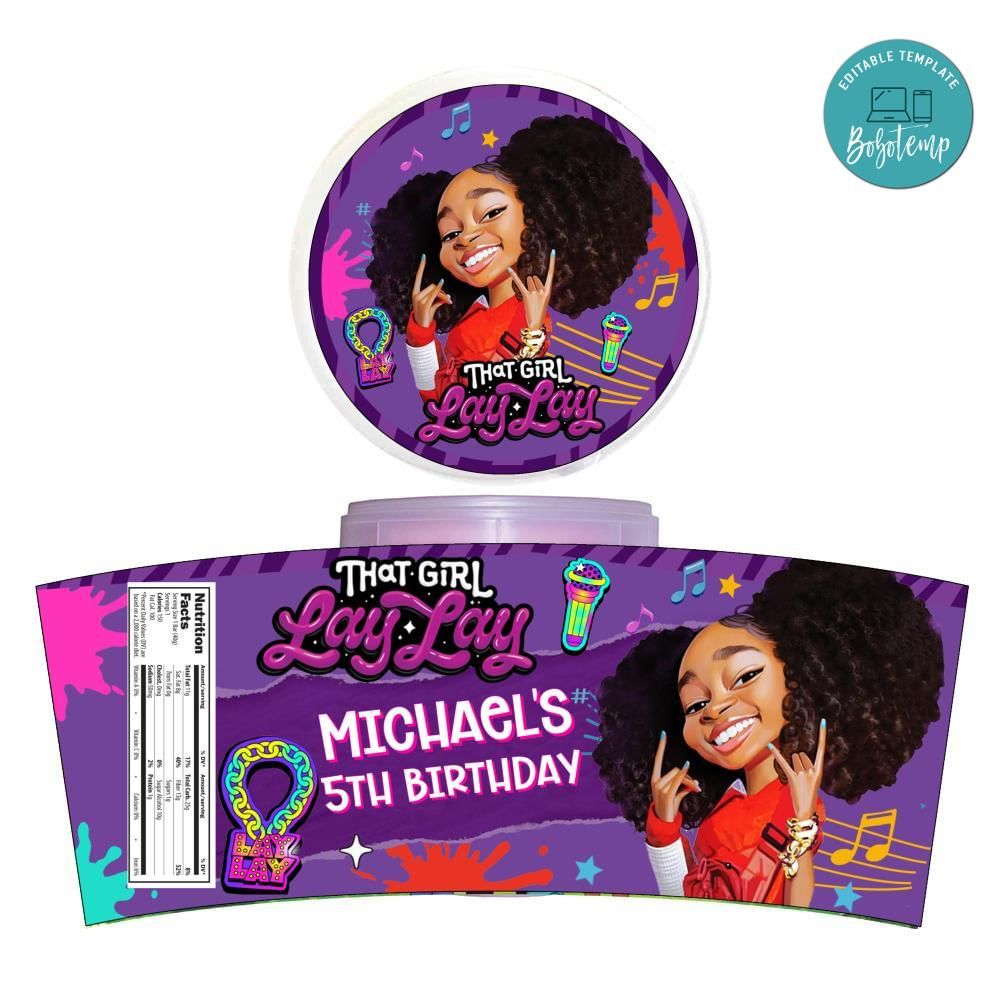 That Girl Lay Lay Cotton Candy Label Template | Bobotemp