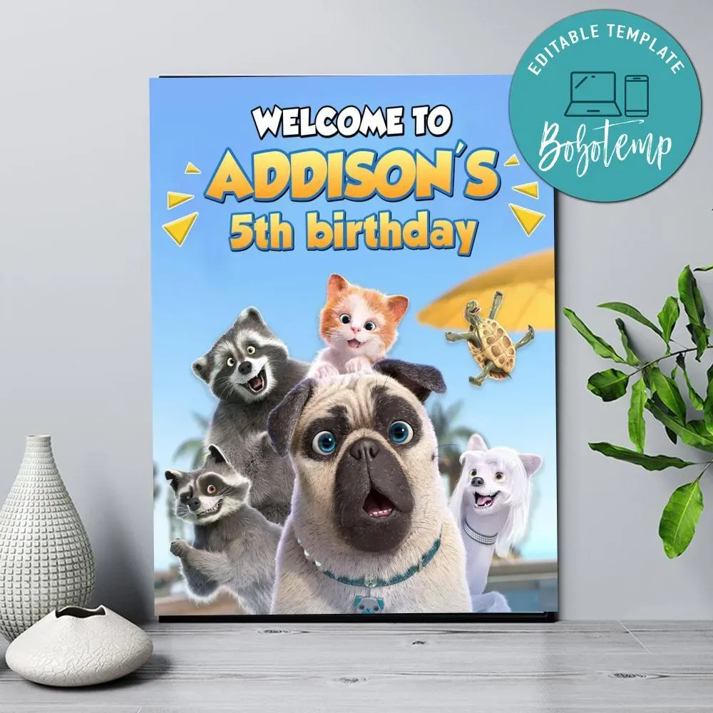 Mighty Mike Birthday Welcome Sign Digital File Printable DIY | Bobotemp