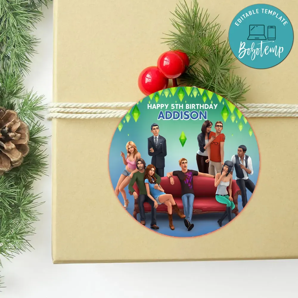 The Sims 4 Circle Sticker Template Customizable DIY | Bobotemp