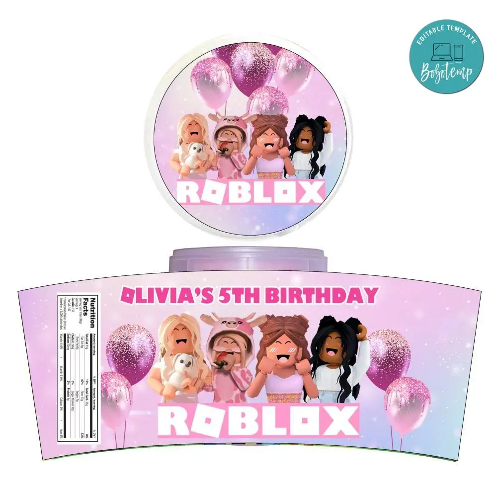 Roblox Girl Cotton Candy Label Template | Bobotemp