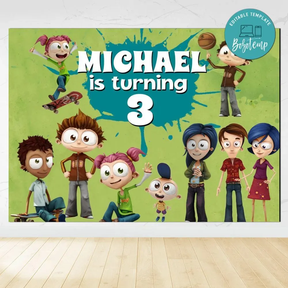 Angelo rules Birthday Backdrop Digital File Template | Bobotemp