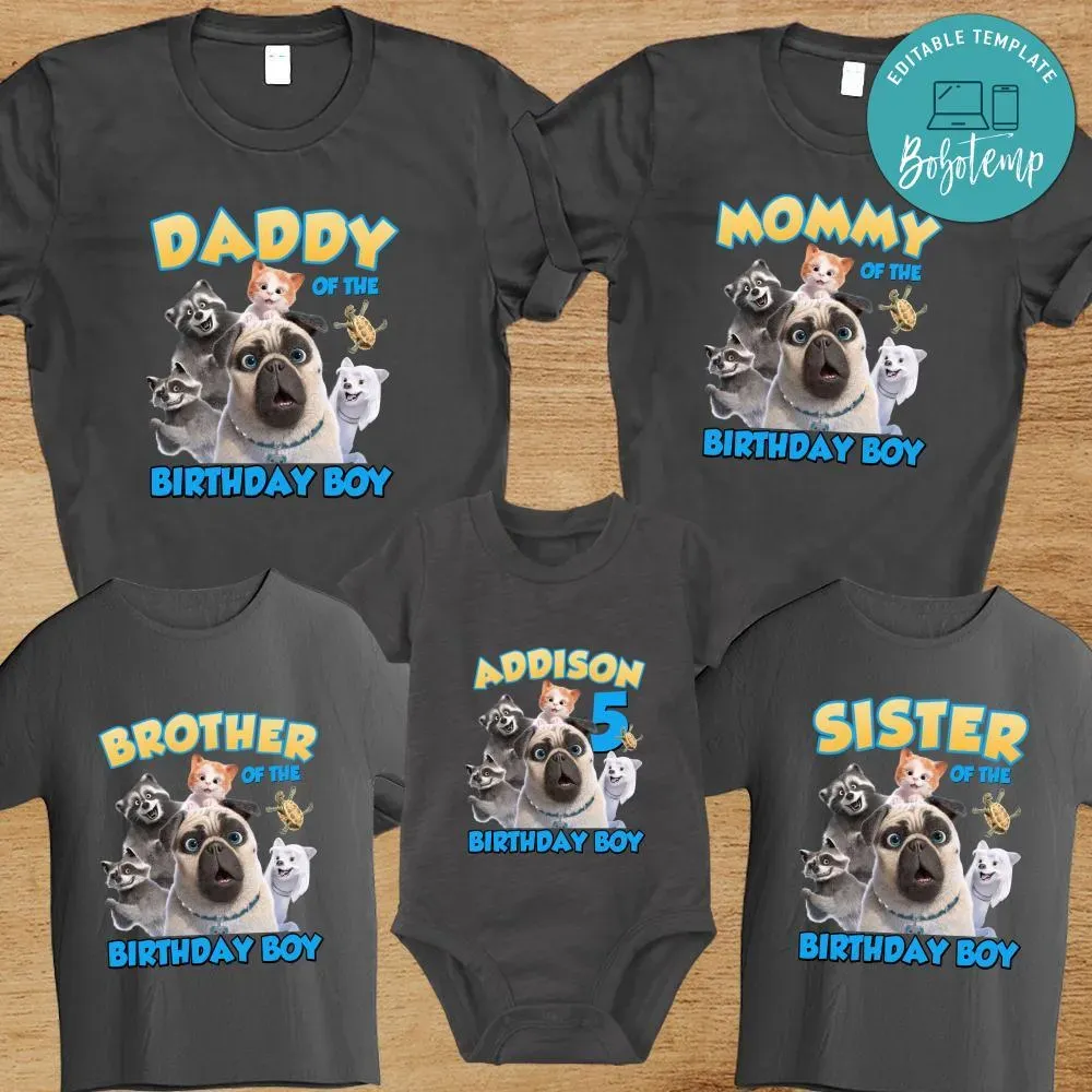 Mighty mike Family Birthday PNG file template | Bobotemp