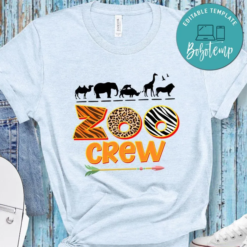 Zoo crew Tee Family Party PNG file template | Bobotemp