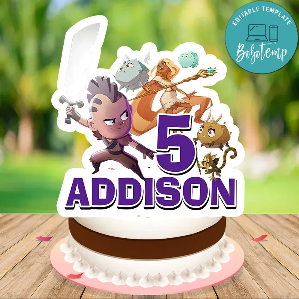 Niko And The Sword Birthday Cake Topper Template Printable