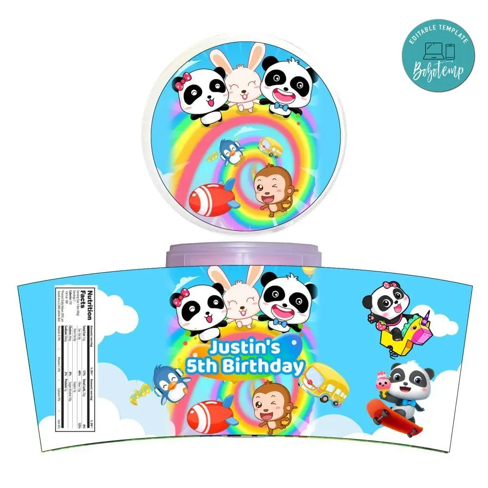 Babybus Cotton Candy Label Template | Bobotemp