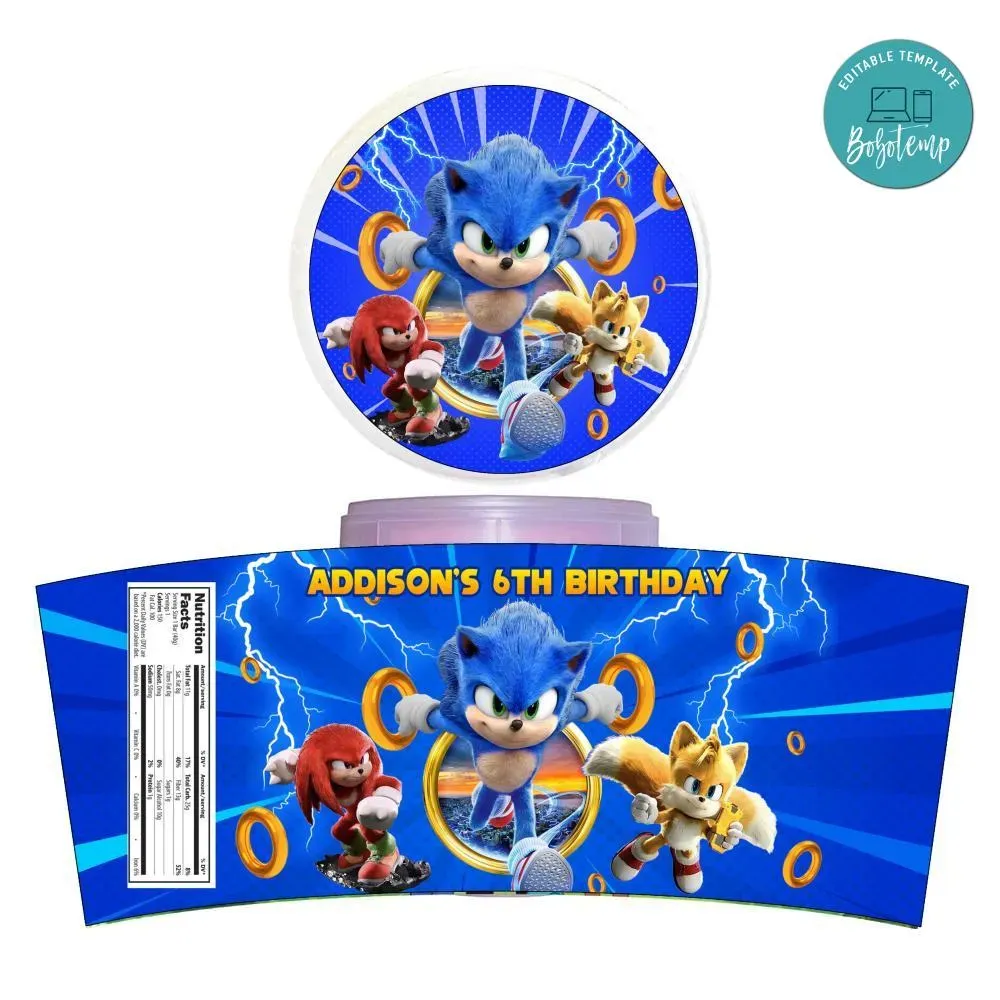 Sonic Cotton Candy Label Template | Bobotemp