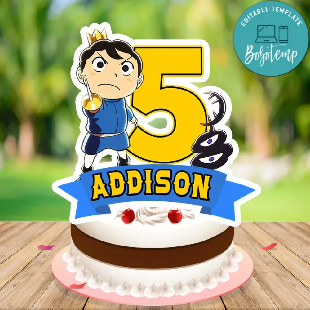 Ranking of king Birthday Cake Topper Template Printable | Bobotemp