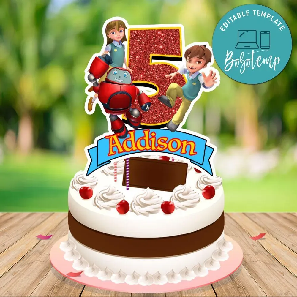 Superbook Birthday Cake Topper Template Printable | Bobotemp