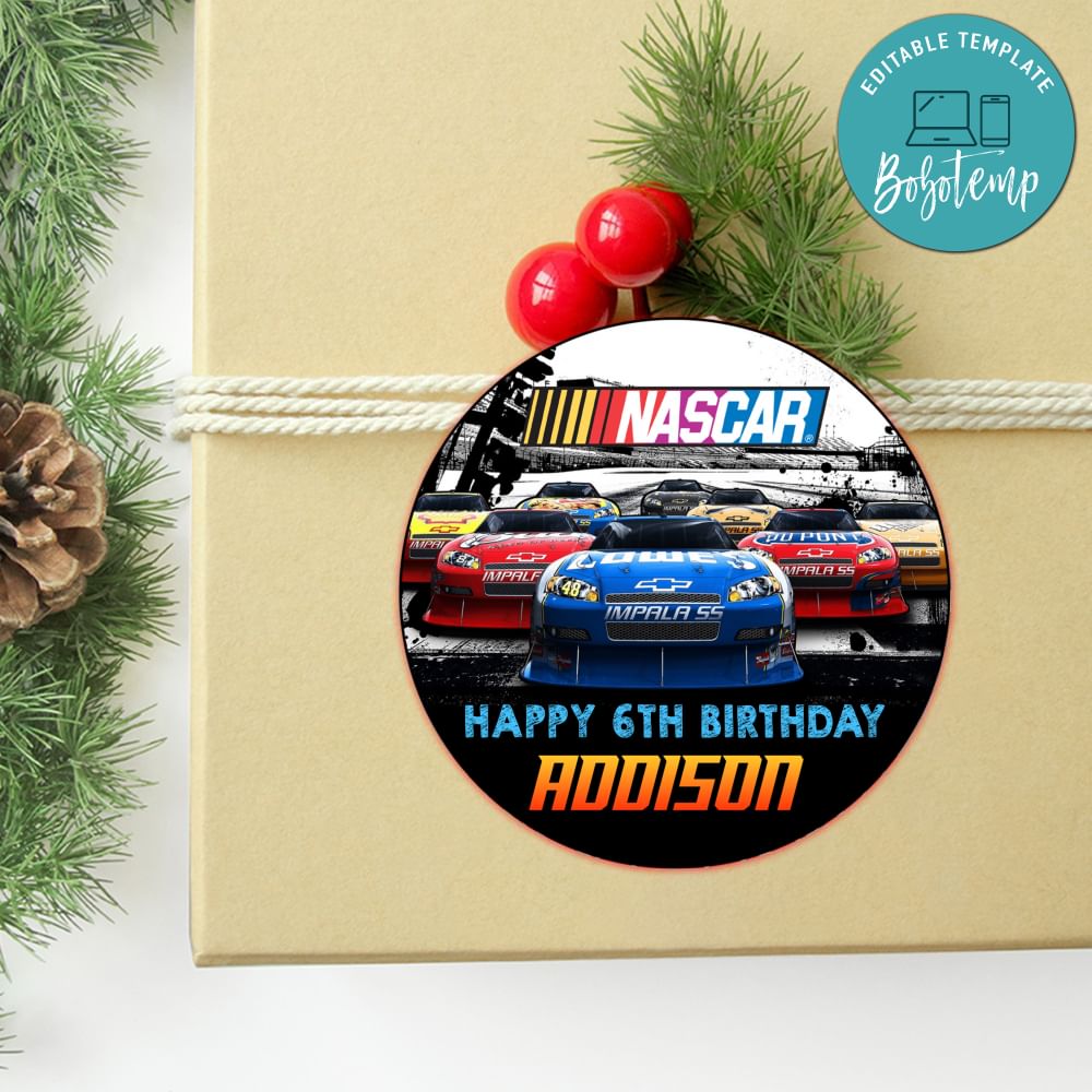 Nascar Circle Sticker Template Customizable DIY | Bobotemp