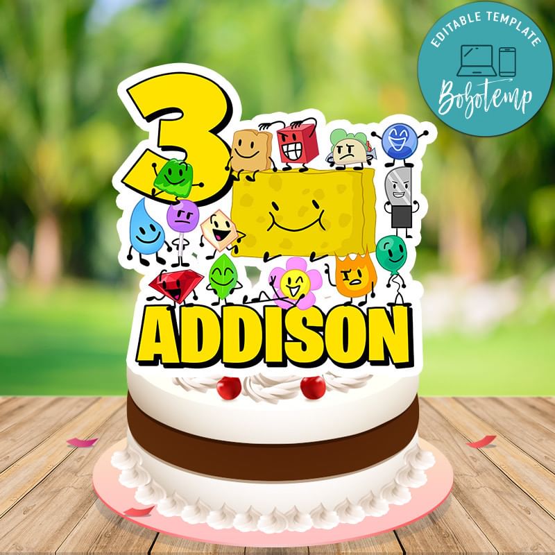 Battle for dream island Birthday Cake Topper Template Printable | Bobotemp