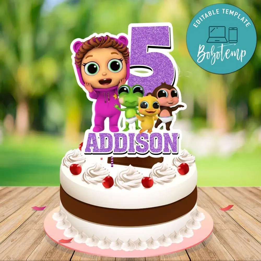 Baby Joy Joy Birthday Cake Topper Template Printable | Bobotemp Shop