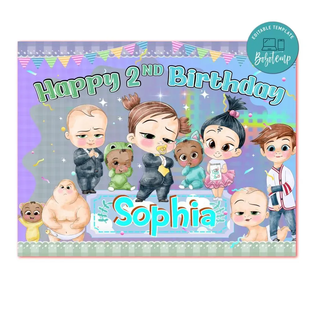 Boss baby Centerpiece Template Printable Instant Download | Bobotemp