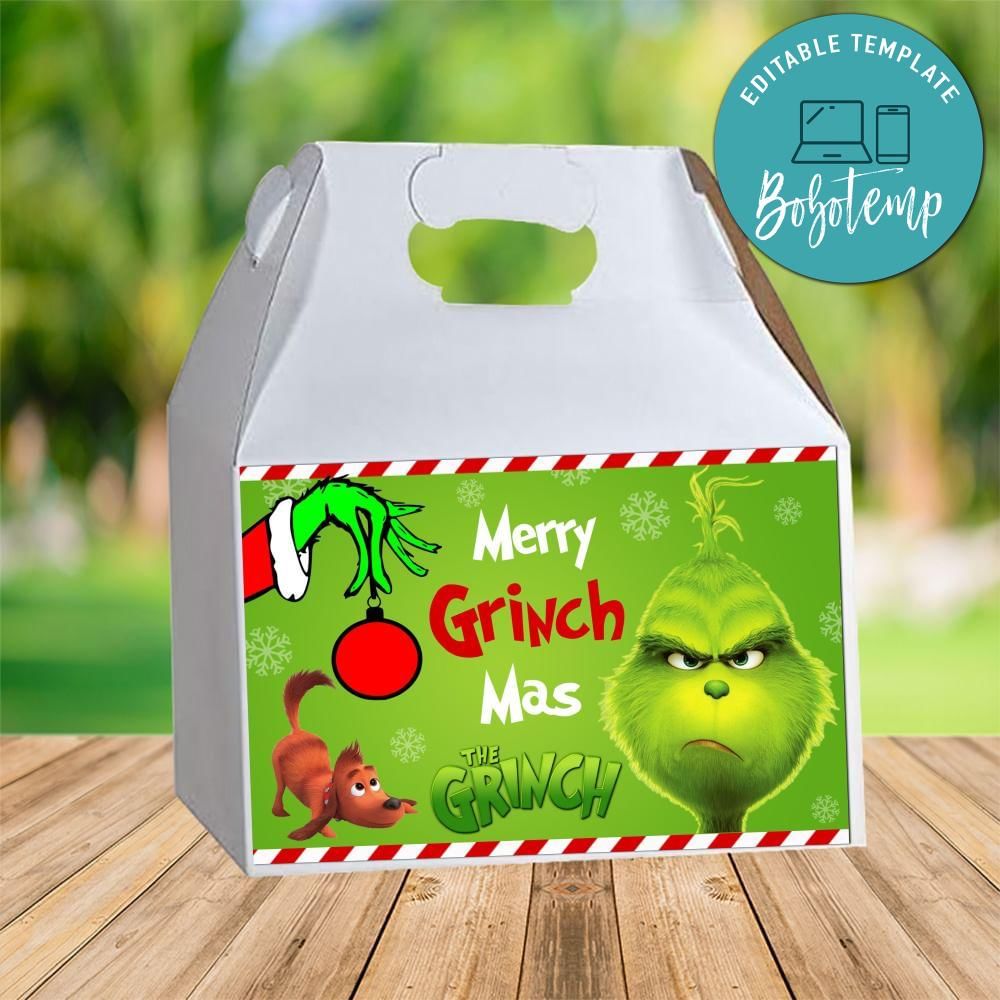 Grinch Gable Box Digital File Printable DIY | Bobotemp