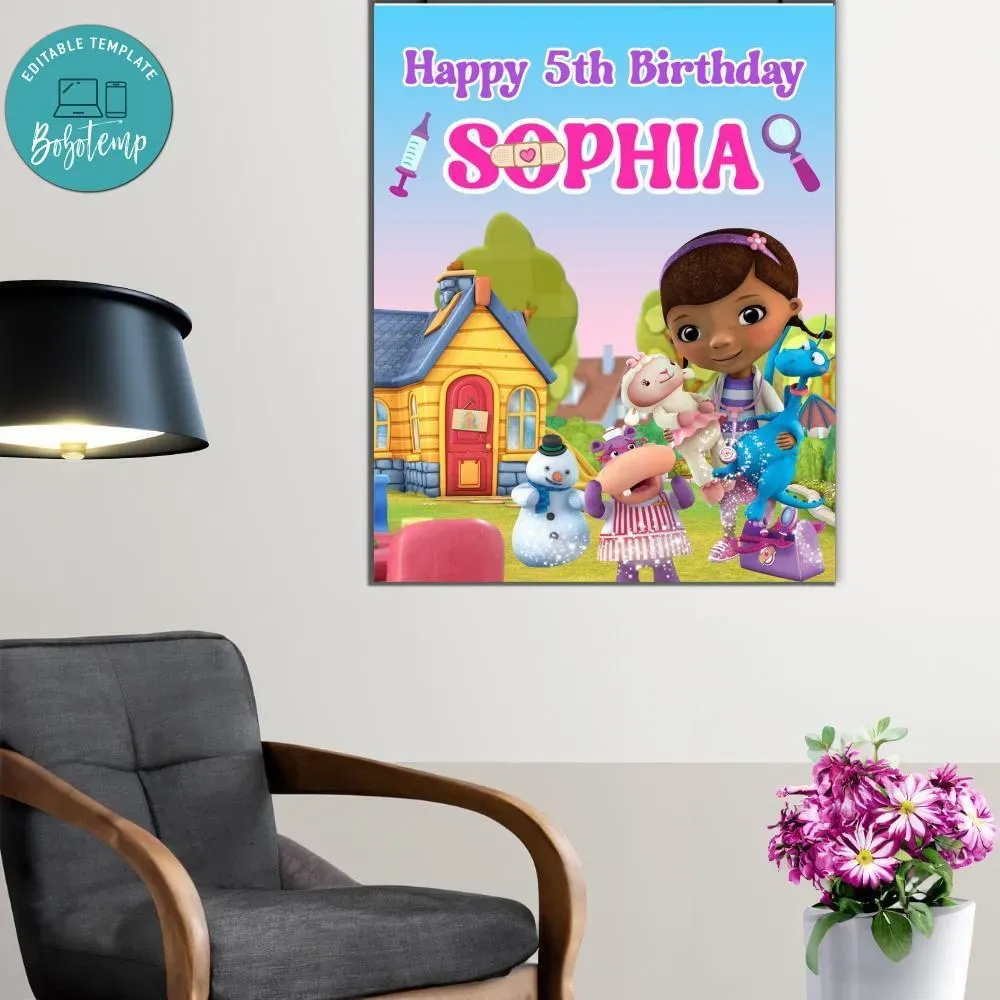 Doc Mcstuffins Birthday Welcome Sign Digital File Printable DIY | Bobotemp