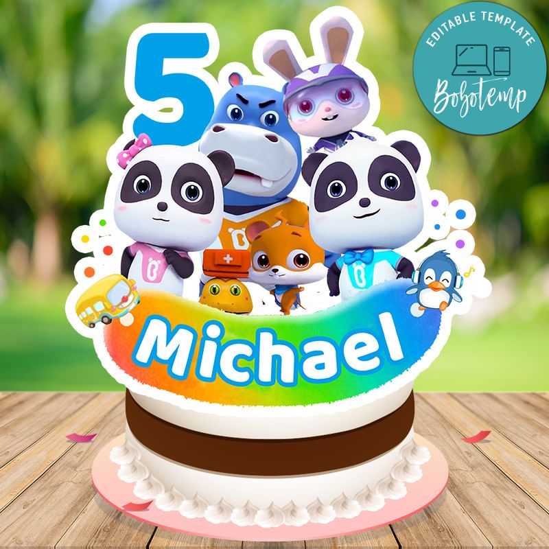 Babybus Cake Topper Template Printable DIY | Bobotemp