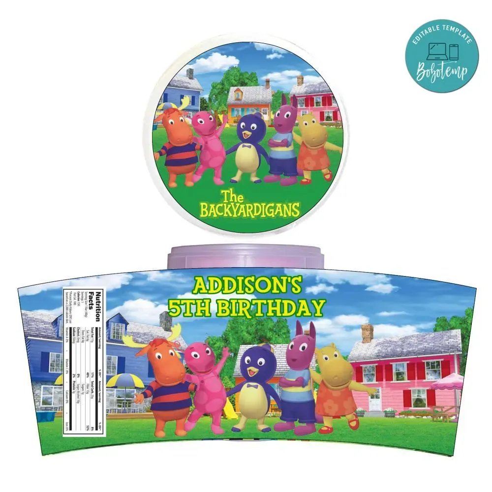 Backyardigans Cotton Candy Label Template | Bobotemp