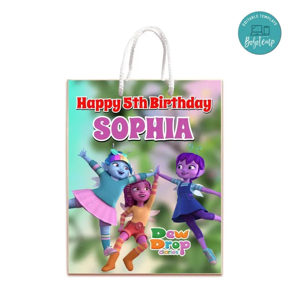 Dew Drop Diaries Gift Bag Label Template Printable DIY | Bobotemp