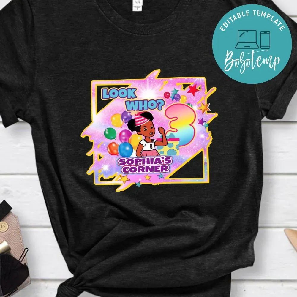 Gracie’s Corner Look Who Birthday PNG file template | Bobotemp