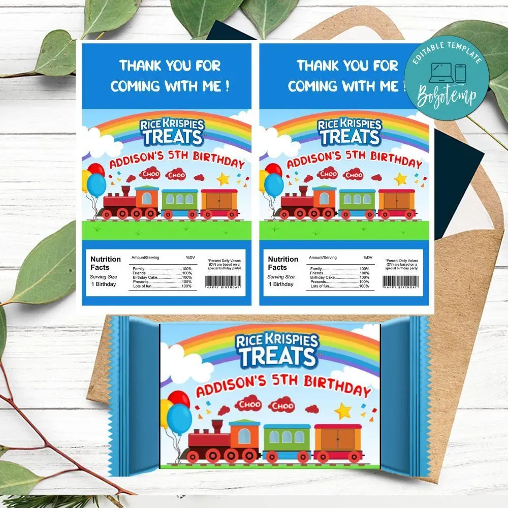 Choo Choo Rice Krispies Treats Template Printable Bobotemp