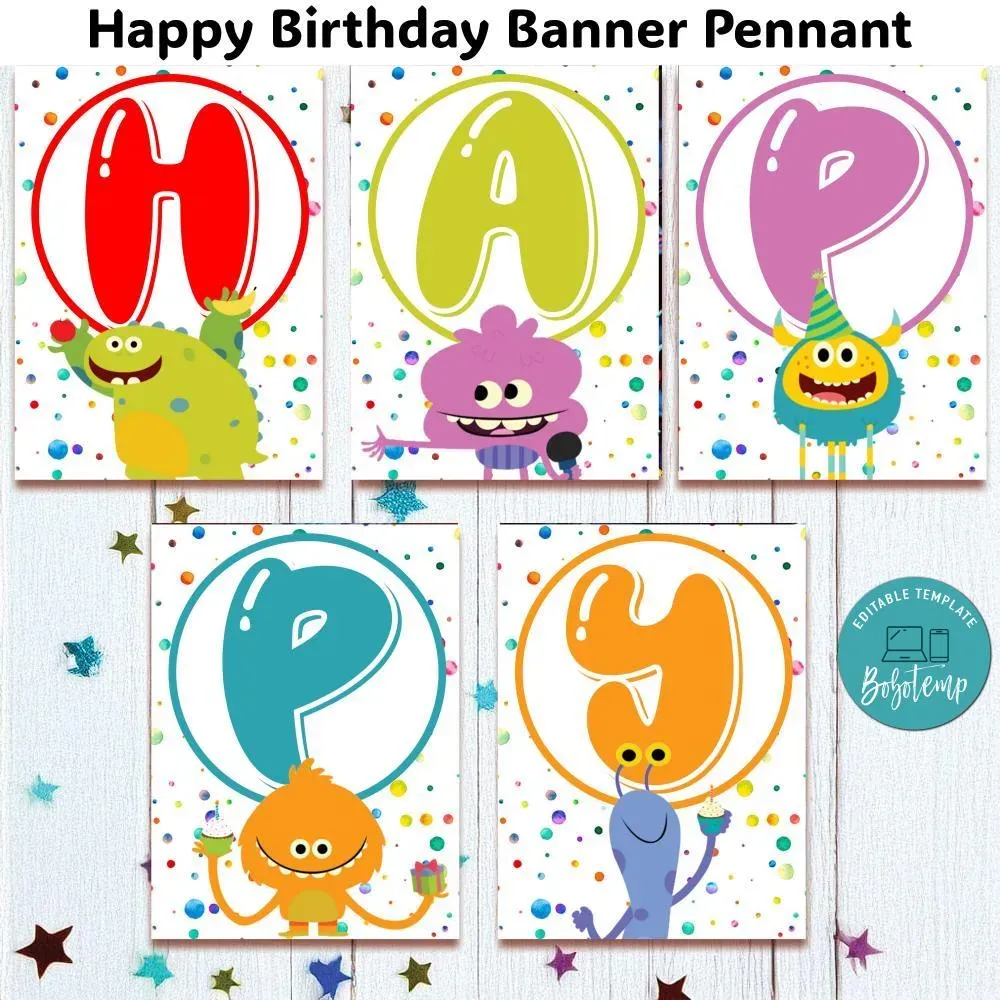 Super Simple Song Banner Pennant Digital File Template | Bobotemp