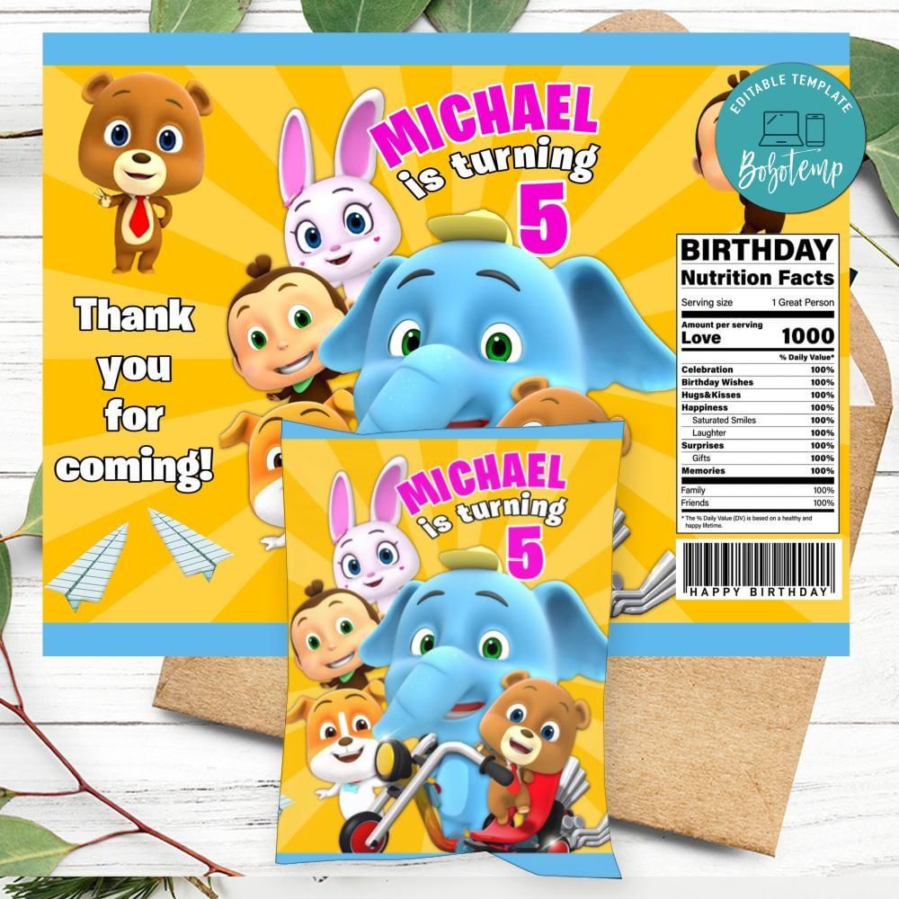 Loco Nuts Birthday Chip Bag Digital File Printable | Bobotemp