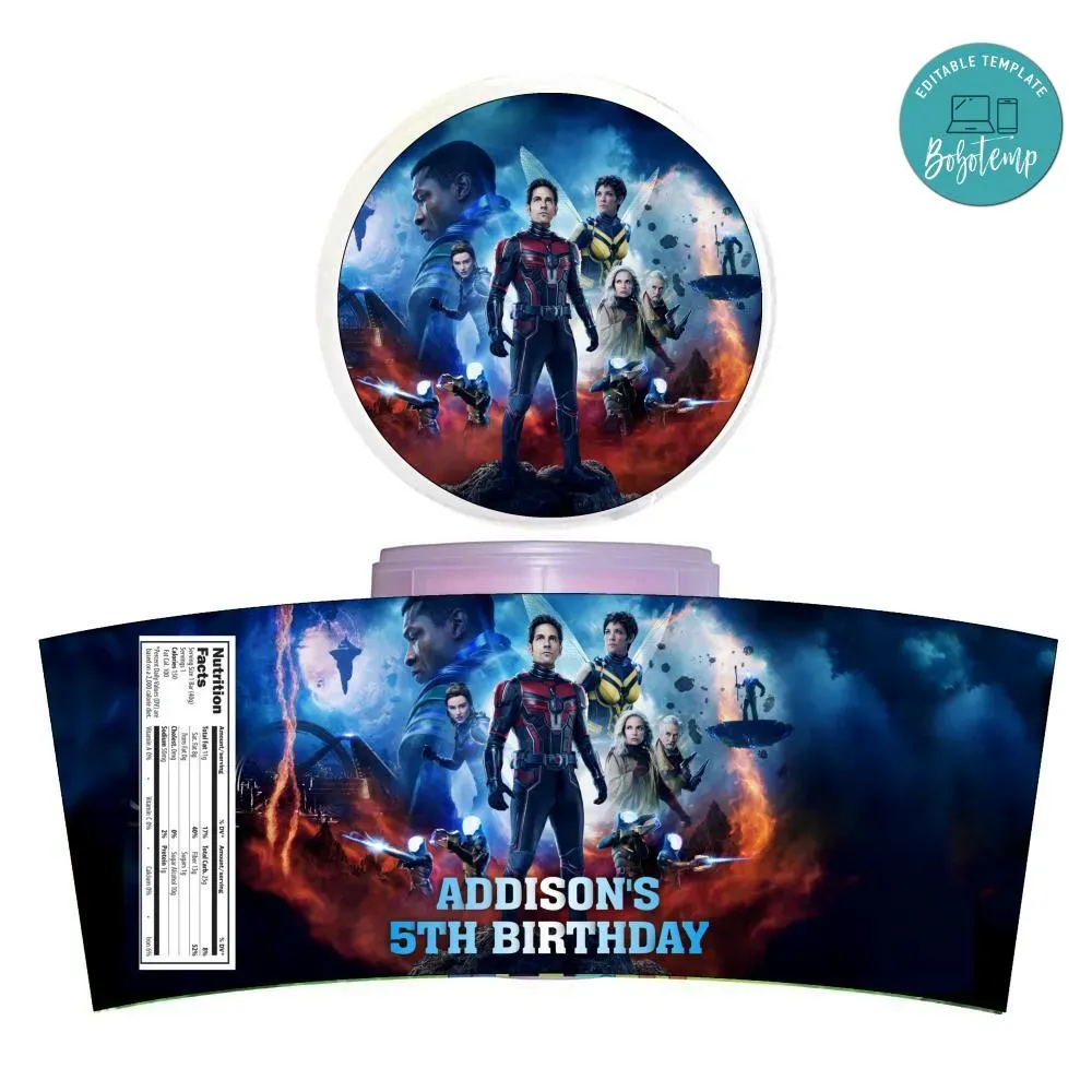 Ant Man And The Wasp Quantumania Cotton Candy Label Template | Bobotemp