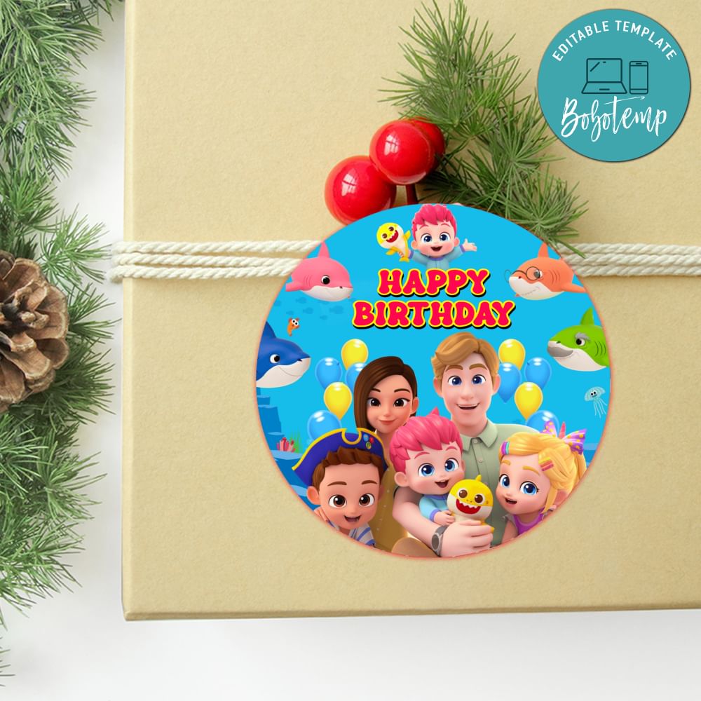 Bebefinn Circle Sticker Template Customizable DIY | Bobotemp