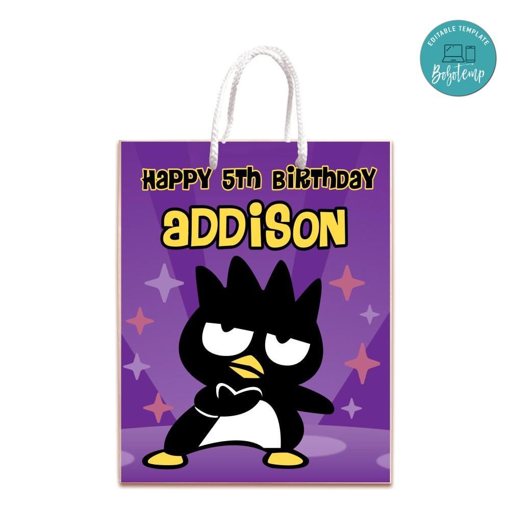 Badtz Maru Gift Bag Label Template Printable DIY | Bobotemp