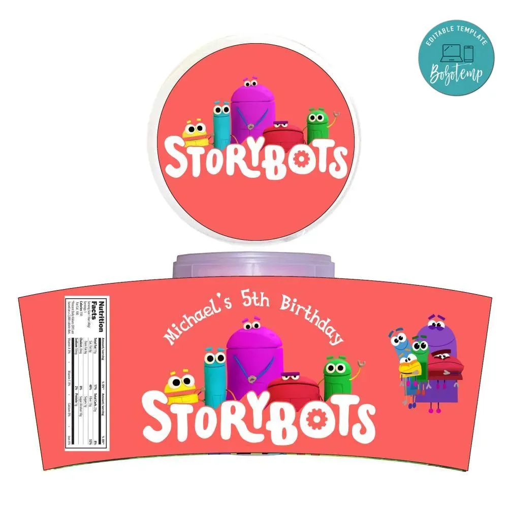 Storybots Cotton Candy Label Template | Bobotemp
