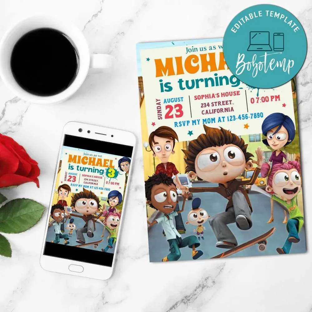 Angelo rules Birthday Invitation Customizable Template | Bobotemp