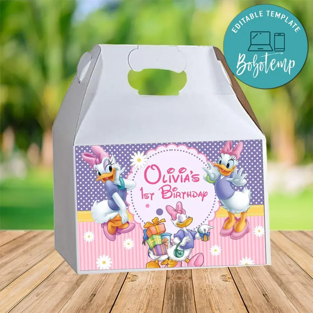 Daisy Duck Gable Box Digital File Printable DIY | Bobotemp