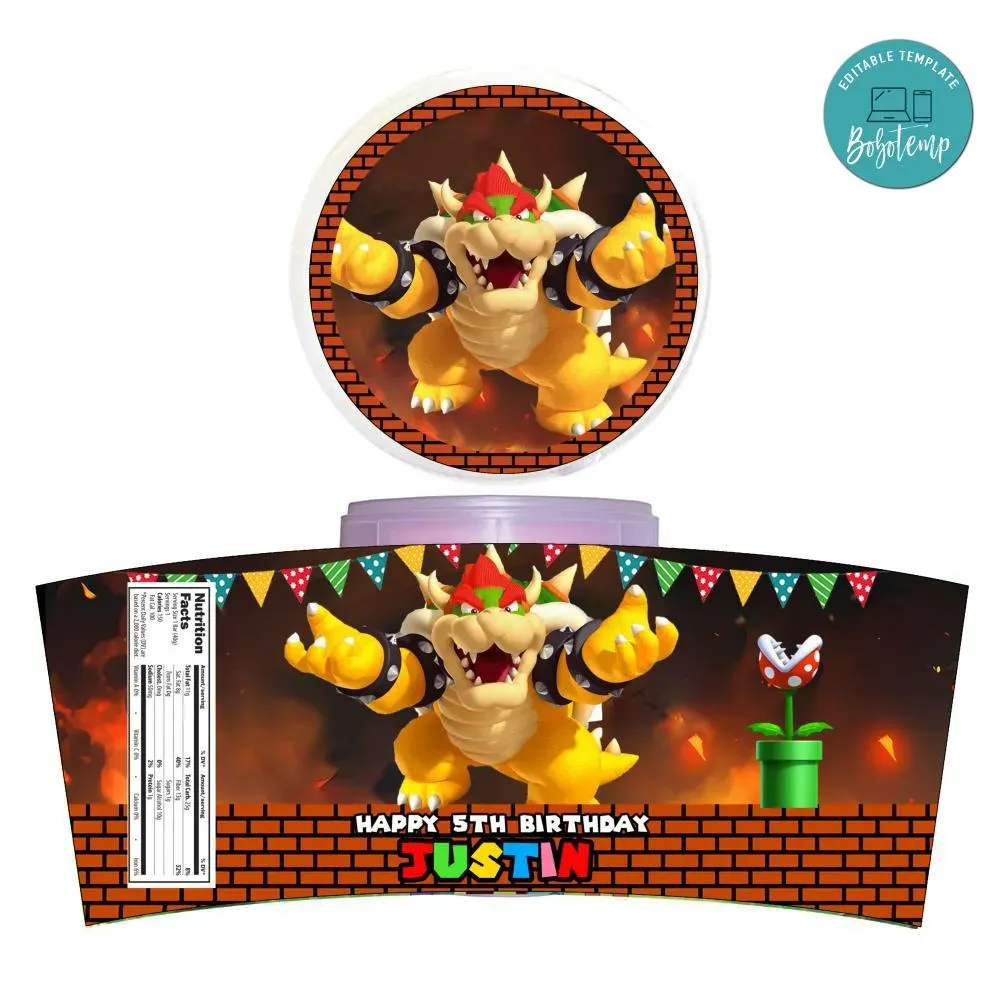 Bowser Cotton Candy Label Template | Bobotemp