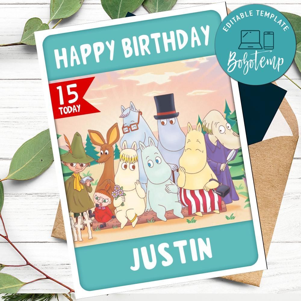 the moomins Personalized Birthday Card | Bobotemp
