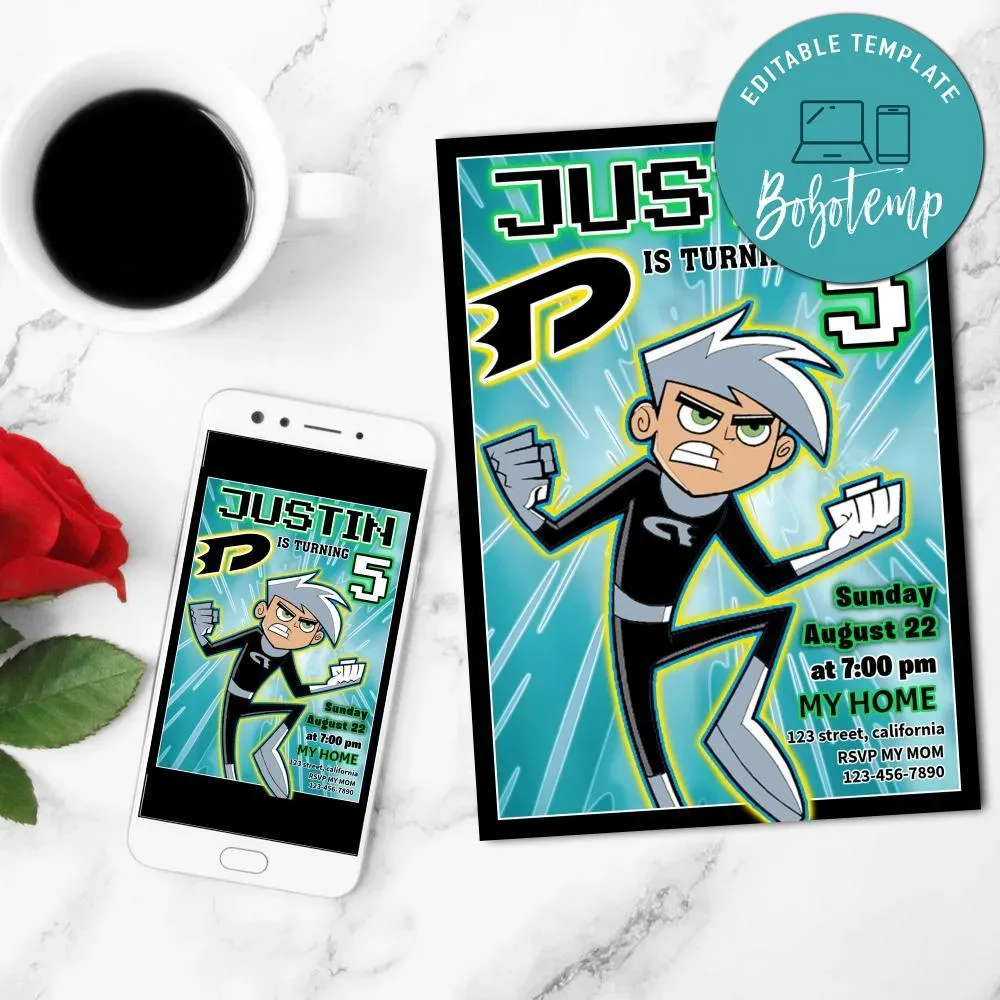 Incredible Danny Phantom Flyer Customizable Template DIY | Bobotemp