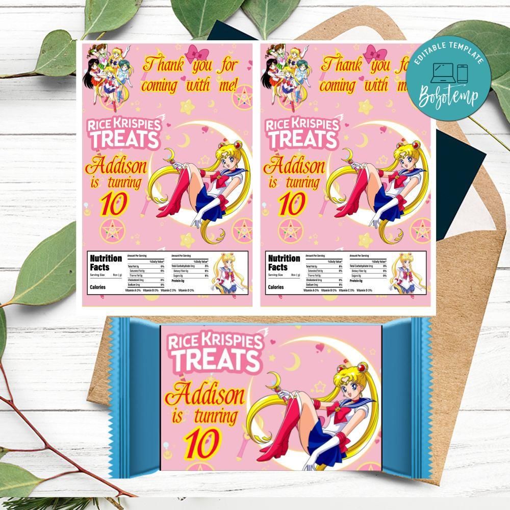 Sailor Moon Rice Krispies Treats Template Printable DIY | Bobotemp