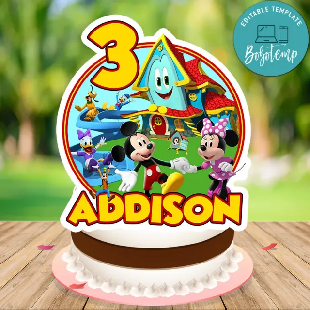 mickey mouse printable topper