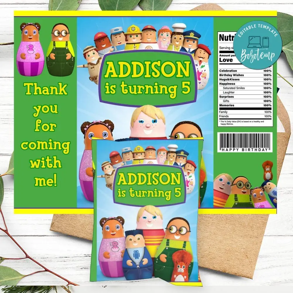 Higglytown heroes Birthday Chip Bag Digital File Printable | Bobotemp