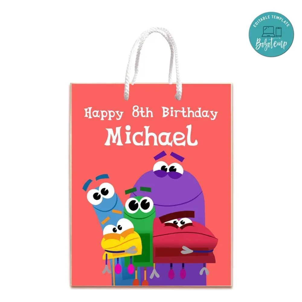 Storybots Gift Bag Label Template Printable DIY | Bobotemp