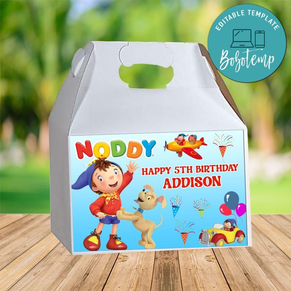 Noddy Gable Box Digital File Printable DIY | Bobotemp