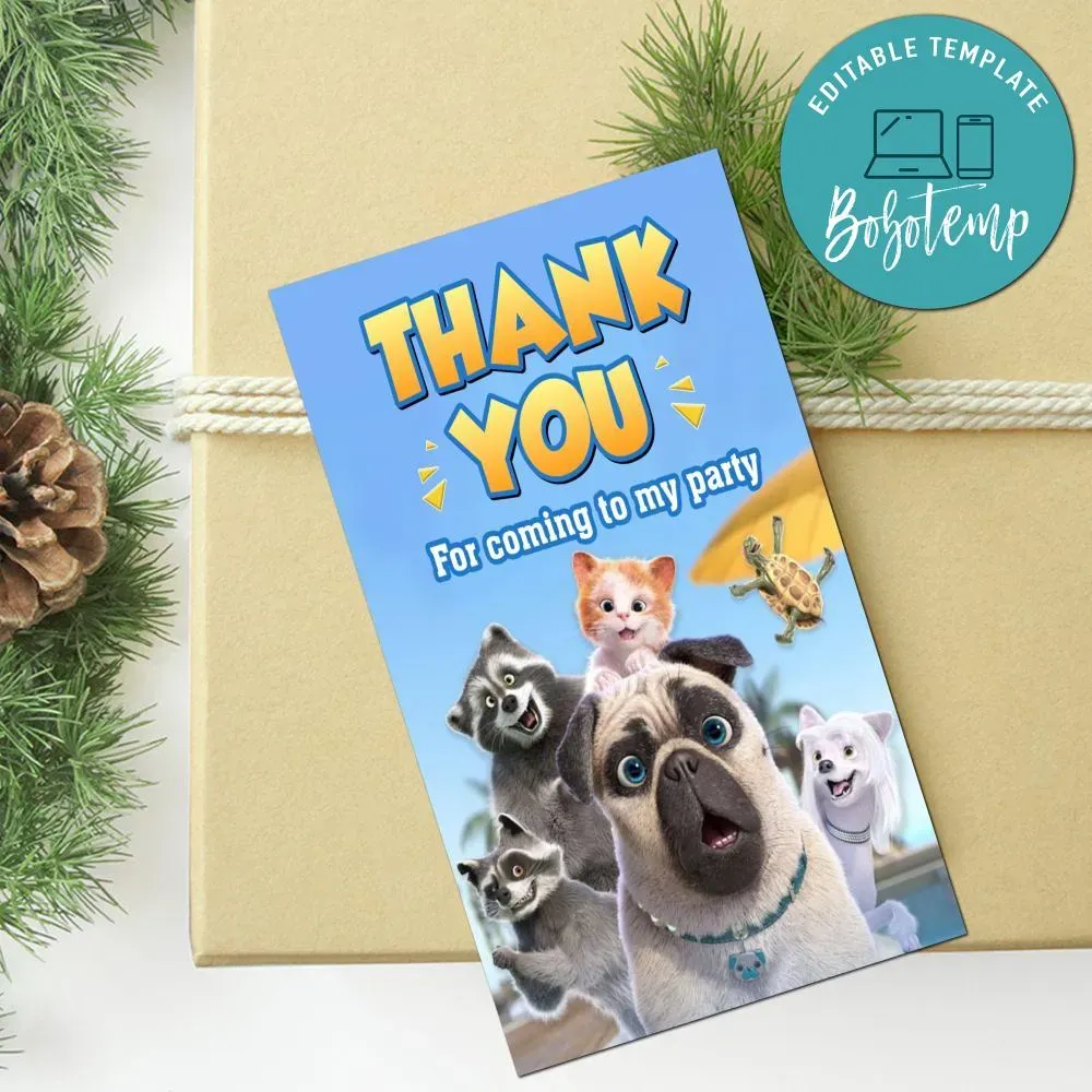 Mighty Mike Thank You Tag Customizable Template | Bobotemp