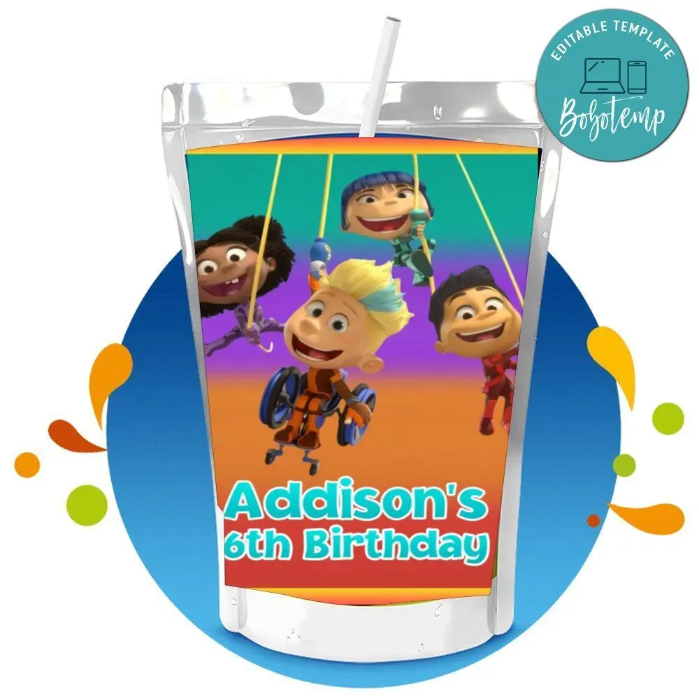 Team zenko go Capri Sun Birthday Digital File Printable | Bobotemp