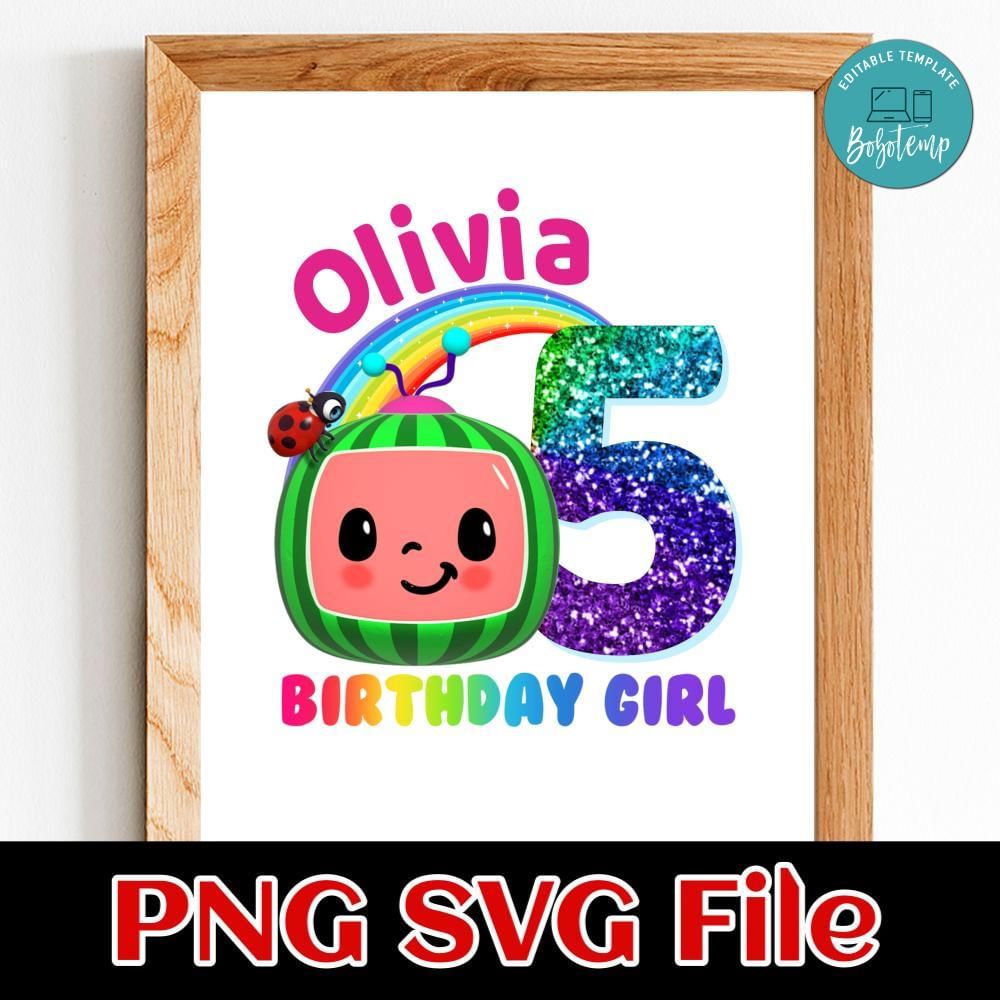 Cocomelon Birthday Girl Customer Requested 2 Png File Template Bobotemp
