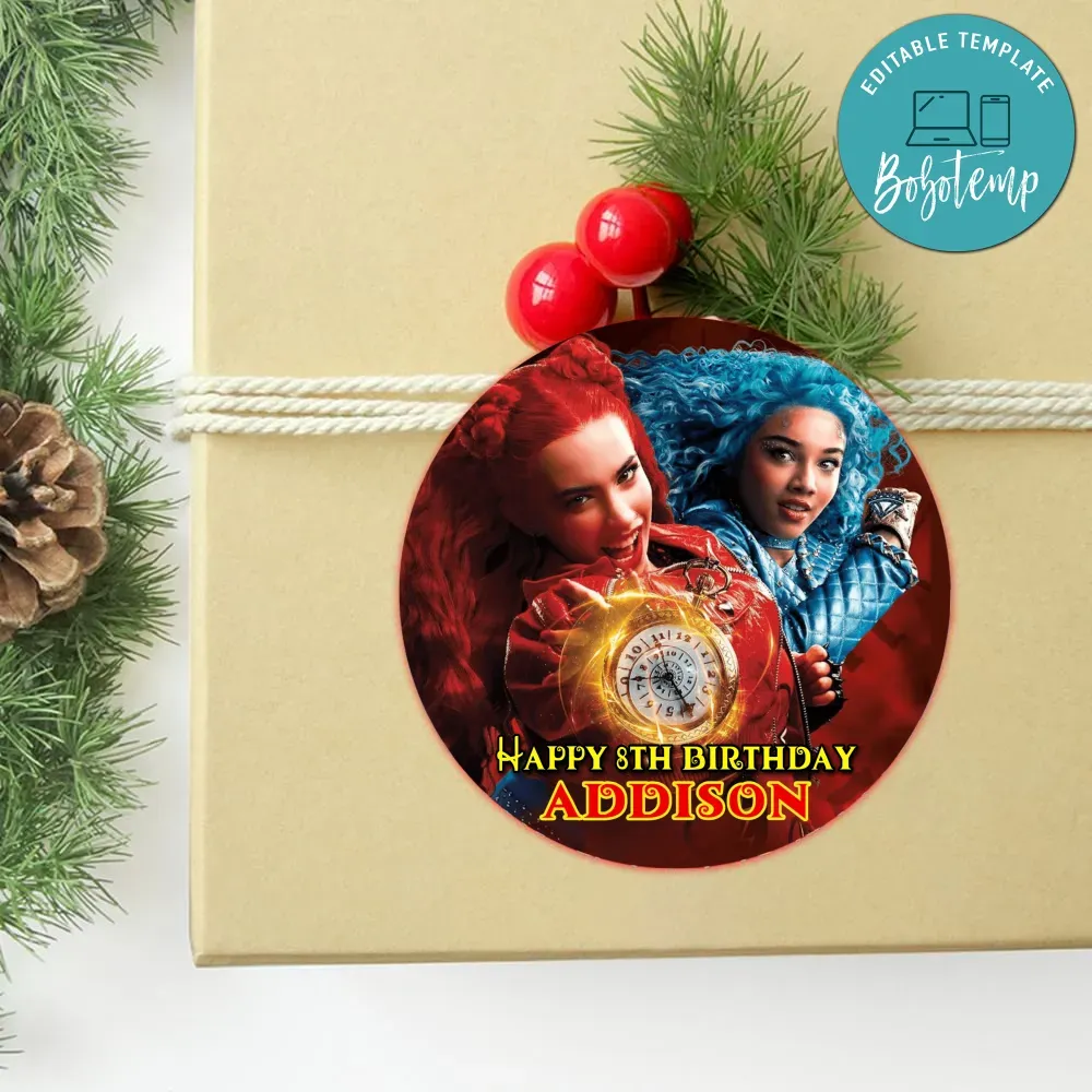 Descendants Rise Of The Red Circle Sticker Template Customizable DIY ...