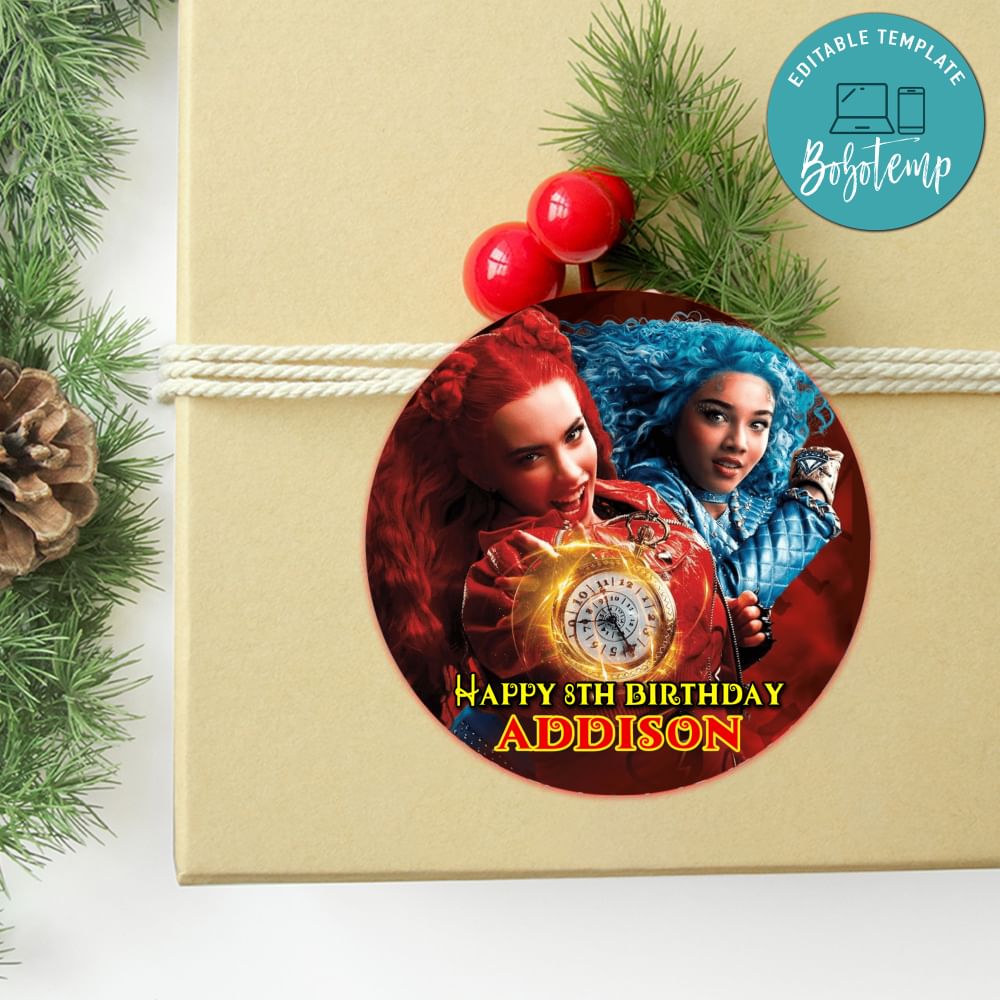 Descendants Rise Of The Red Circle Sticker Template Customizable DIY ...