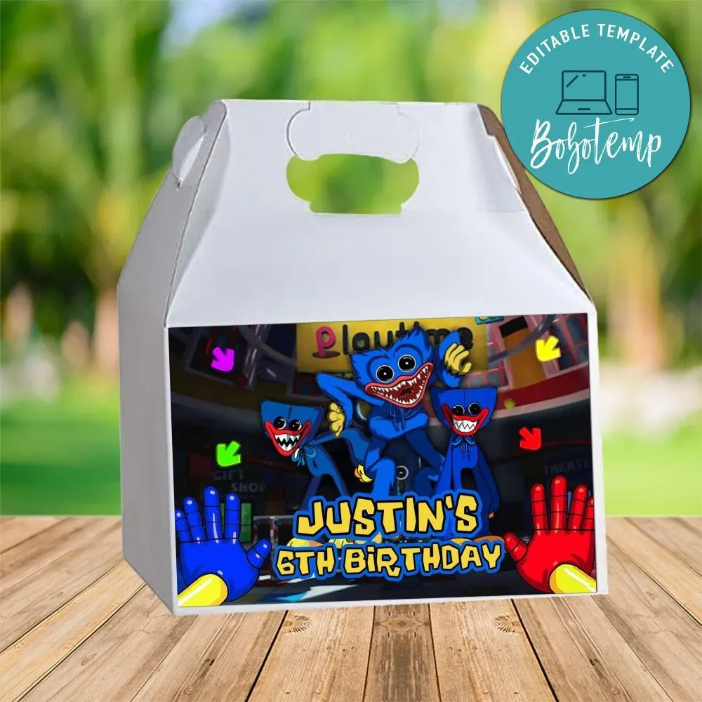 Huggy Wuggy Gable Box Digital File Printable DIY | Bobotemp