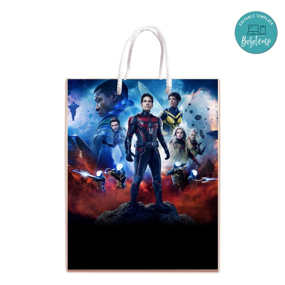 Ant Man And The Wasp Quantumania Gift Bag Label Template Printable DIY ...
